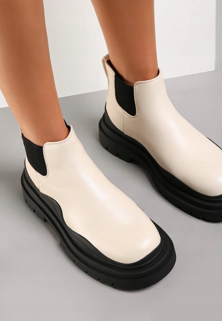 Seastar Beżowe Botki półbuty damskie płaski obcas r,38 - Ceny i opinie ...