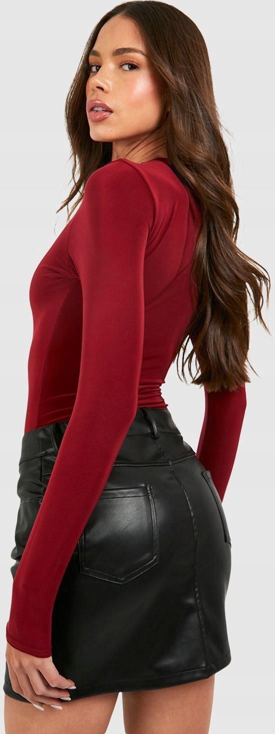 Boohoo hnv Bordowe Rękaw Długi Body Stringi XXL - Ceny i opinie - Ceneo.pl