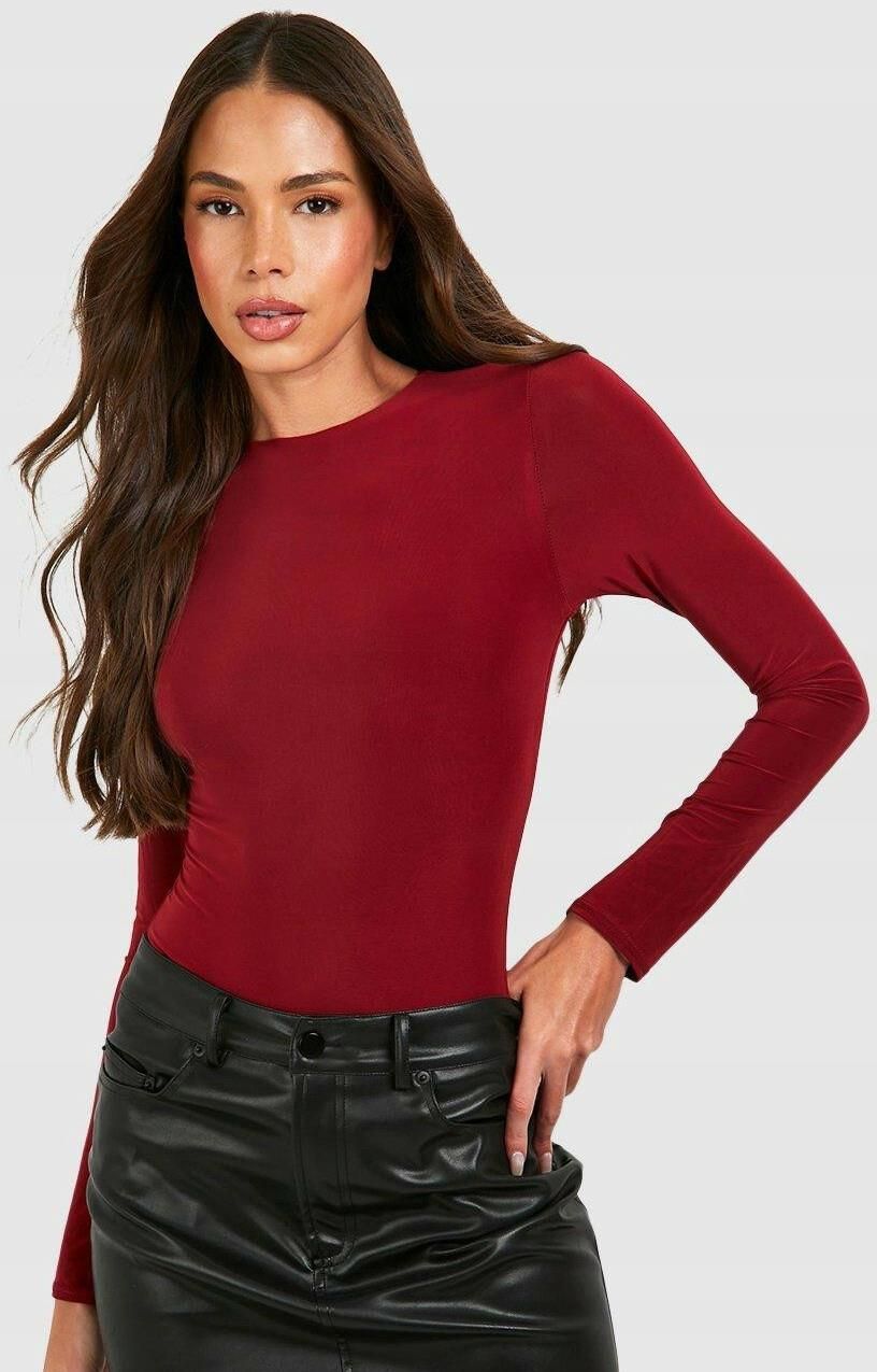 Boohoo hnv Bordowe Rękaw Długi Body Stringi XXL - Ceny i opinie - Ceneo.pl
