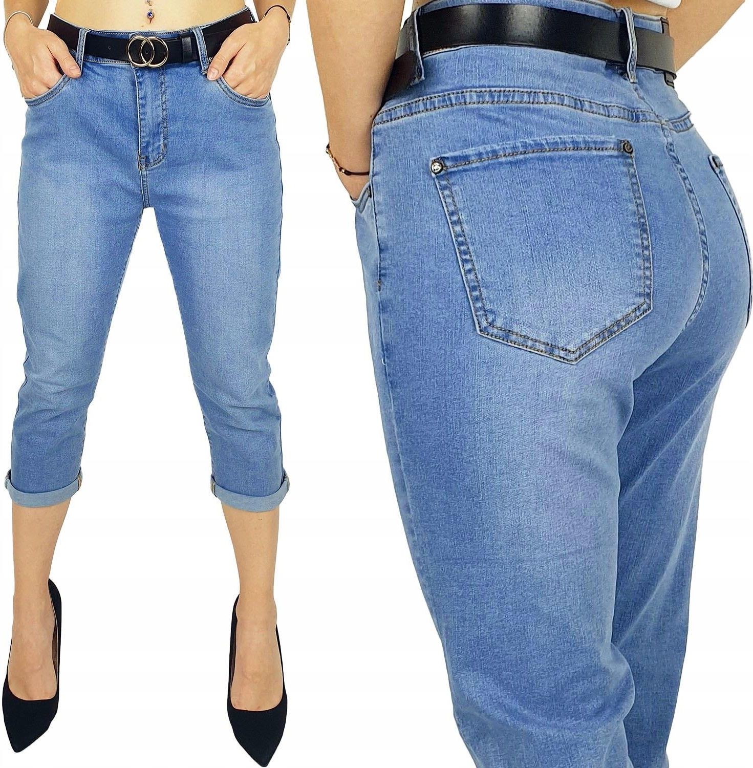 Damskie Spodnie Jeansowe Rybaczki Plus Size - Ceny i opinie - Ceneo.pl