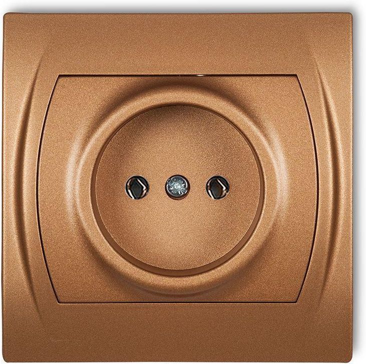 Gniazdo elektryczne Karlik Pojedyncze Bez Uziemienia Bez Przesłon Torów ...