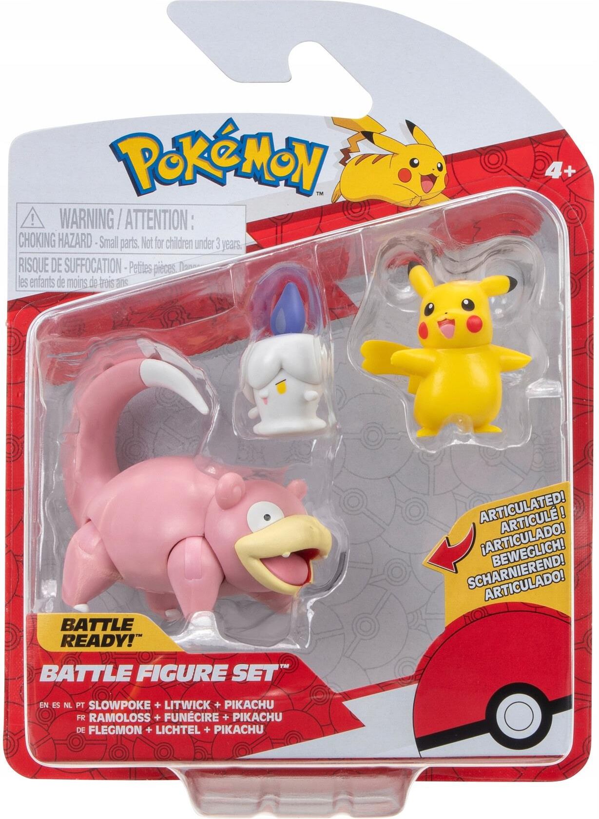Jazwares Pokemon Pikachu Litwick Slowpoke W18 Figurki Bitewne - Ceny i opinie - Ceneo.pl