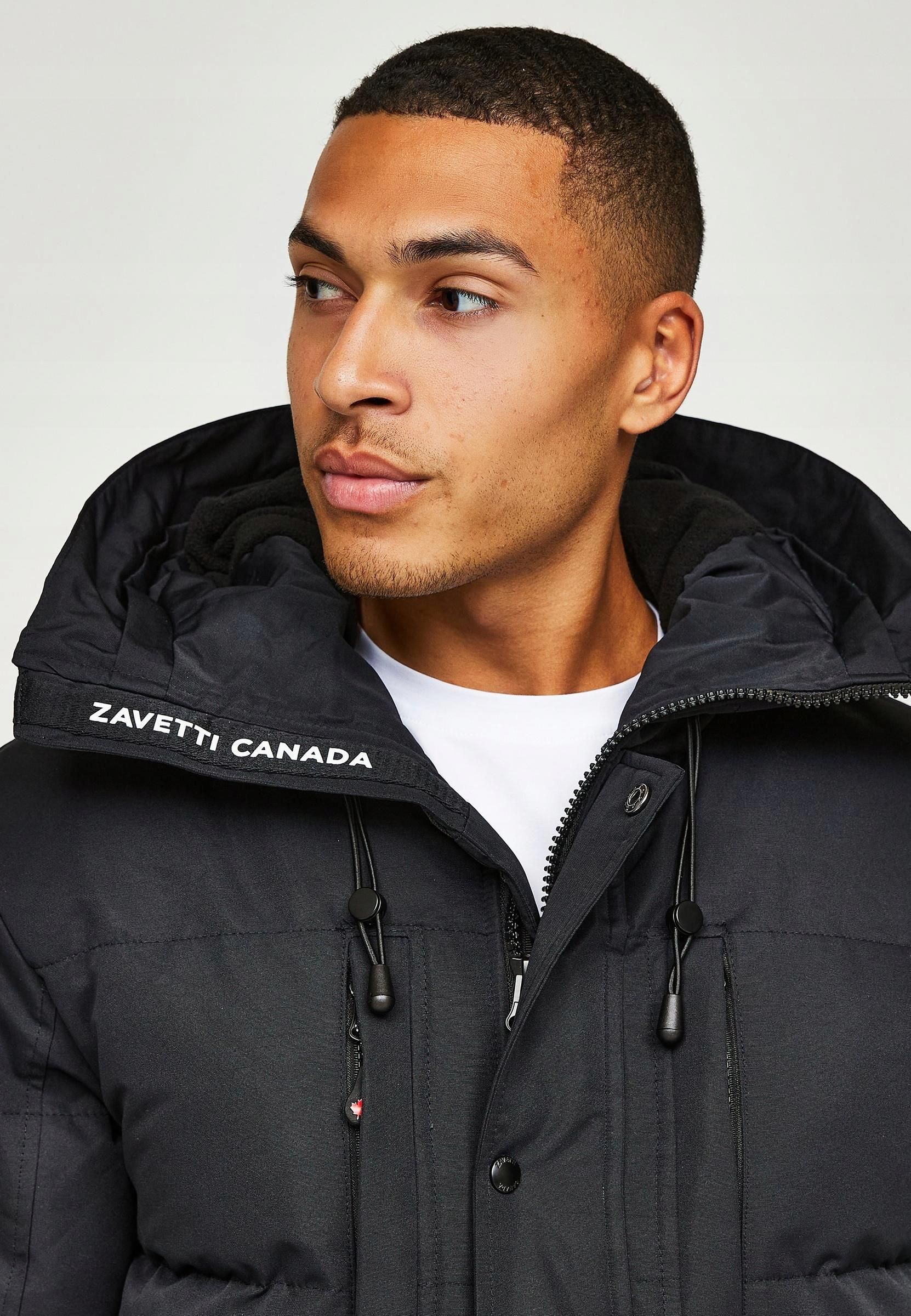 Zavetti Canada Czarna Pikowana Kurtka Parka Oshawa Logo Jdf Xtr__s ...