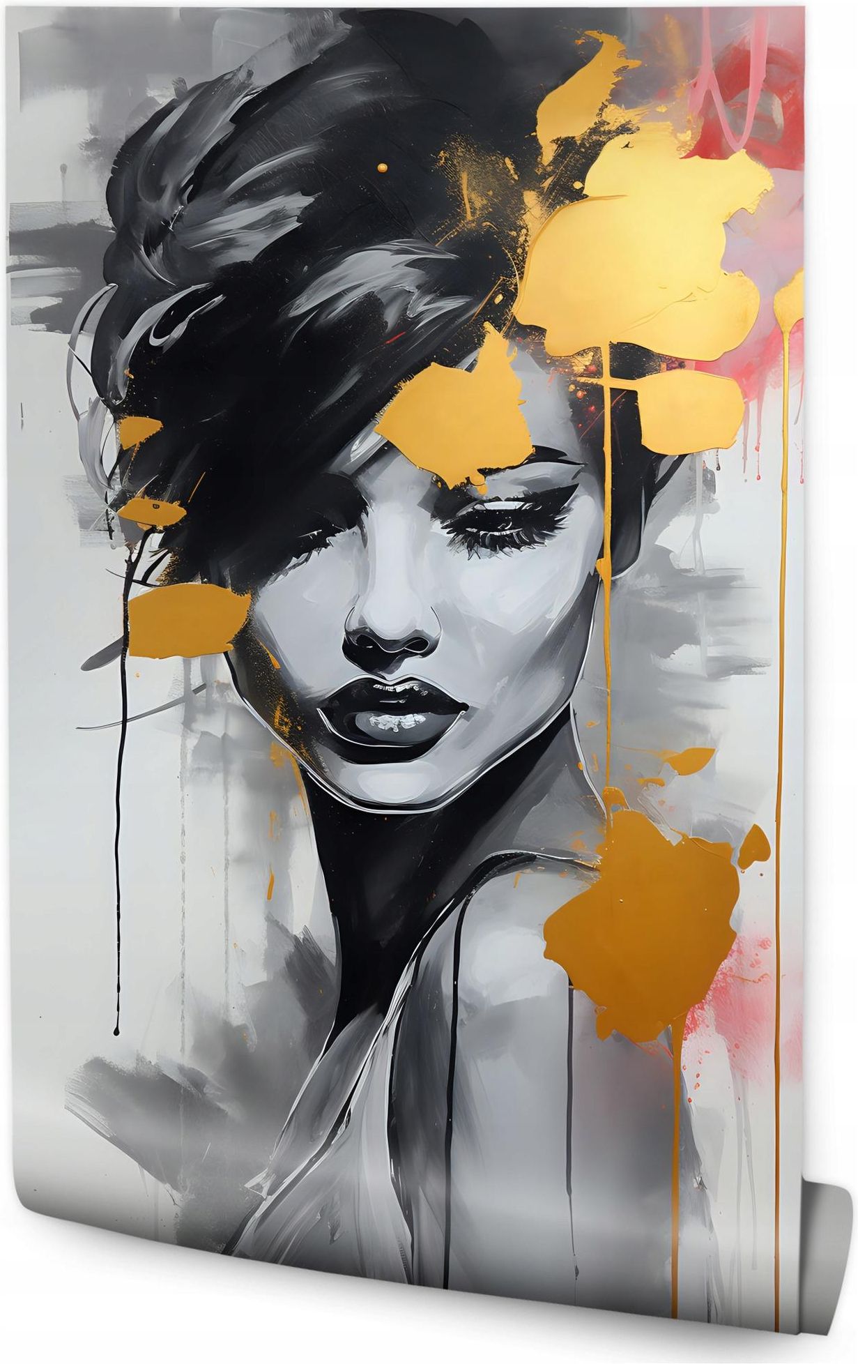 Muralo Fototapeta Do Sypialni Nowoczesny Portret Kobieta Styl Glamour ...