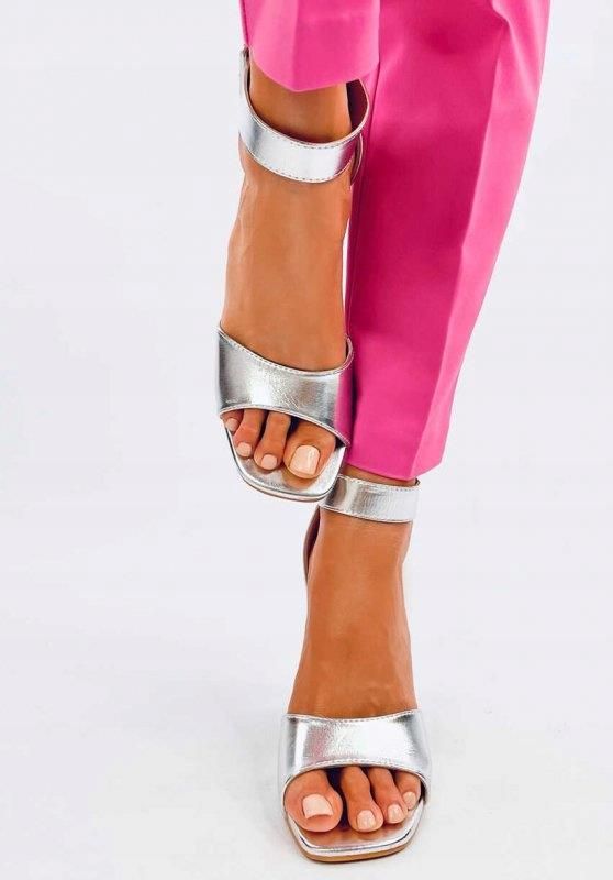 Sandałki Na Obcasie Z Paskiem Ellen Silver 37 - Ceny i opinie - Ceneo.pl