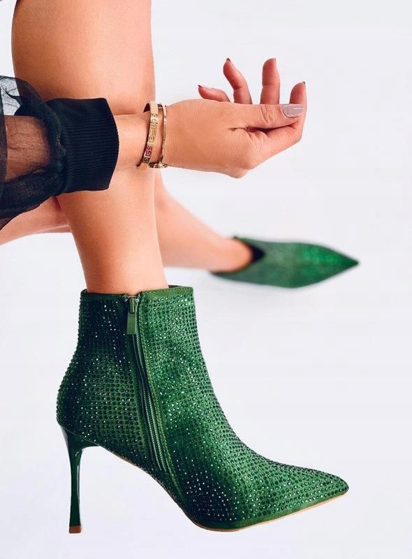 Botki Na Szpilce Z Kryształkami Demish Green 36 - Ceny i opinie - Ceneo.pl