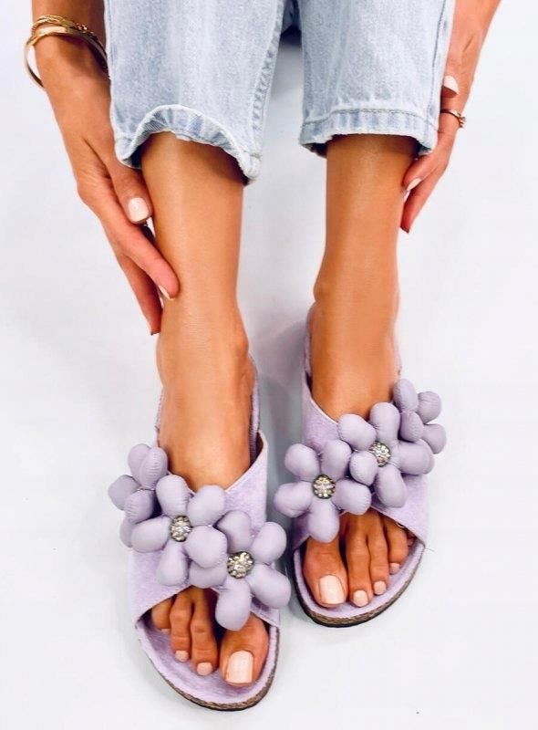 Klapki Korkowe Z Poduszkowymi Kwiatami Charss Purple 40 - Ceny i opinie ...