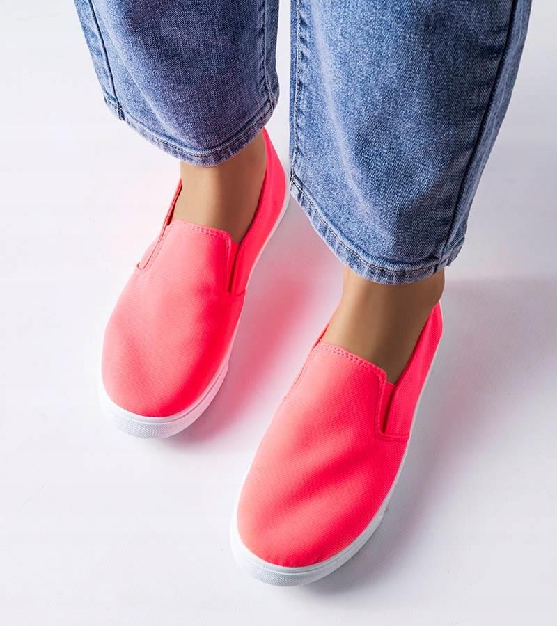 Różowe neonowe tenisówki wsuwane DD372-8 39 - Ceny i opinie - Ceneo.pl