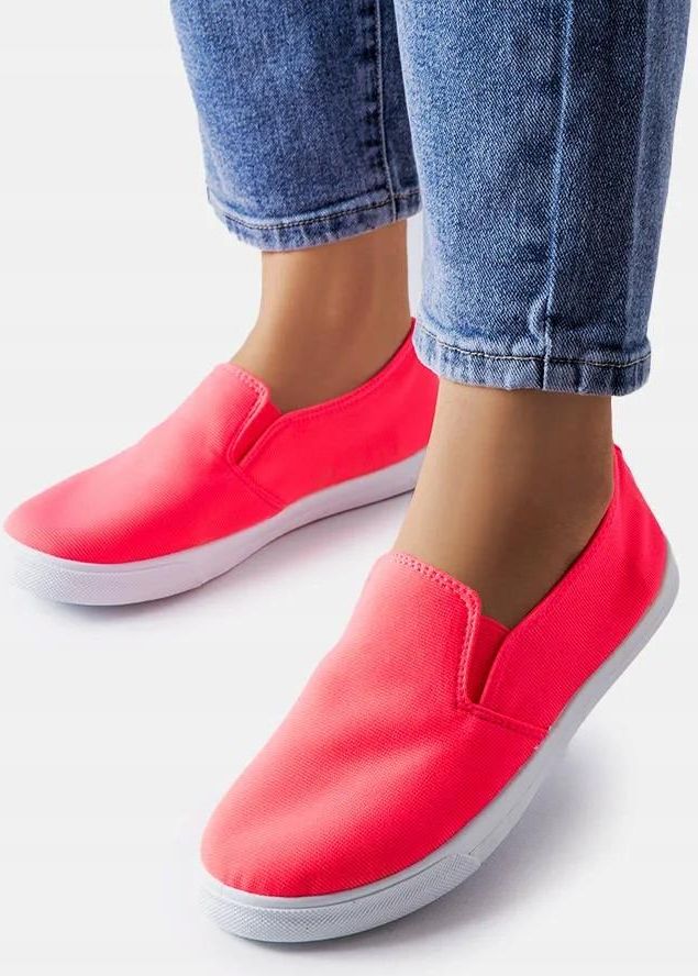 Różowe neonowe tenisówki wsuwane DD372-8 39 - Ceny i opinie - Ceneo.pl