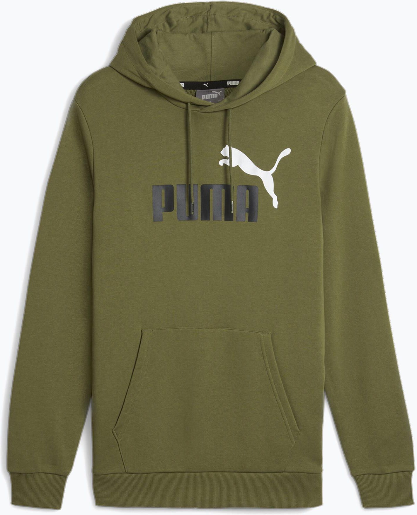 Puma Bluza Męska Essentials+ Two Tone Big Logo Hoodie Tr Olive Green ...