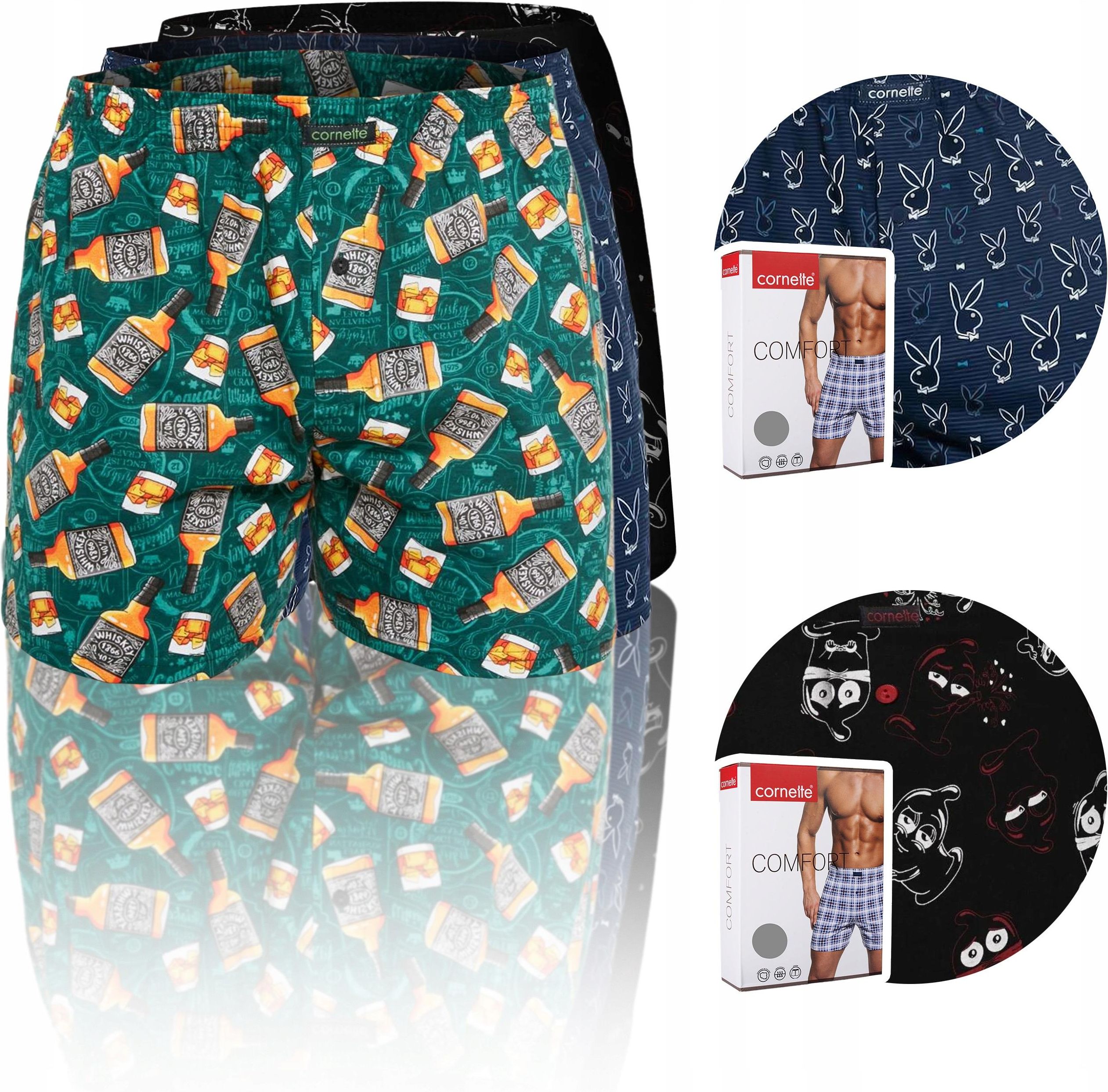 Cornette Bokserki Luźne Bawełniane BM155 Classic 3pak 2XL - Ceny i ...