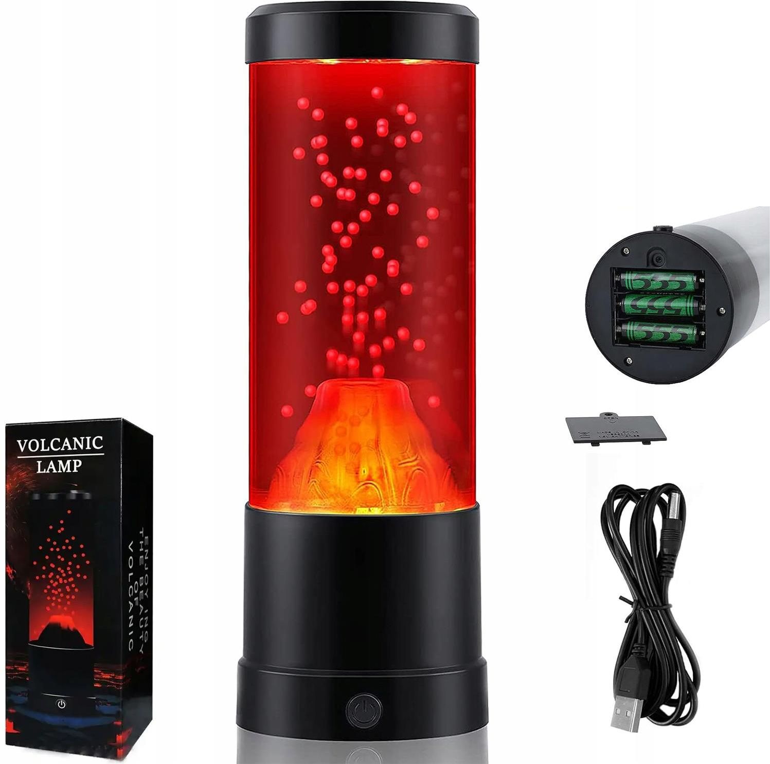 Lampa Lawa Lampka Nocna Dla Dzieci Lava Biurkowa Magma Wulkan Led ...