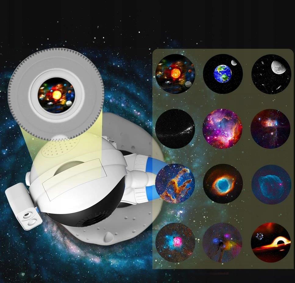 Projektor Gwiazd Led Usb Planetarium 13X Dysk Planety 4K Fhd Lampka ...