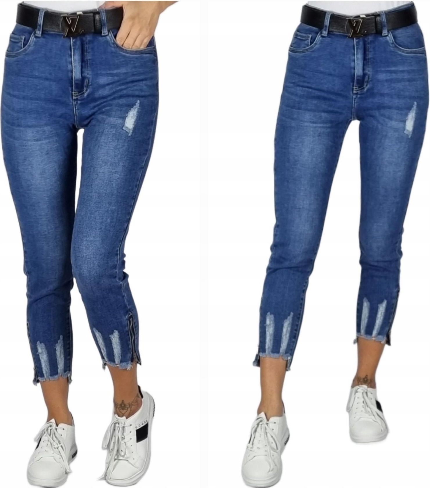 Spodnie Jeansowe Z Dziurami Plus Size Rozmiar 40/L - Ceny i opinie - Ceneo.pl