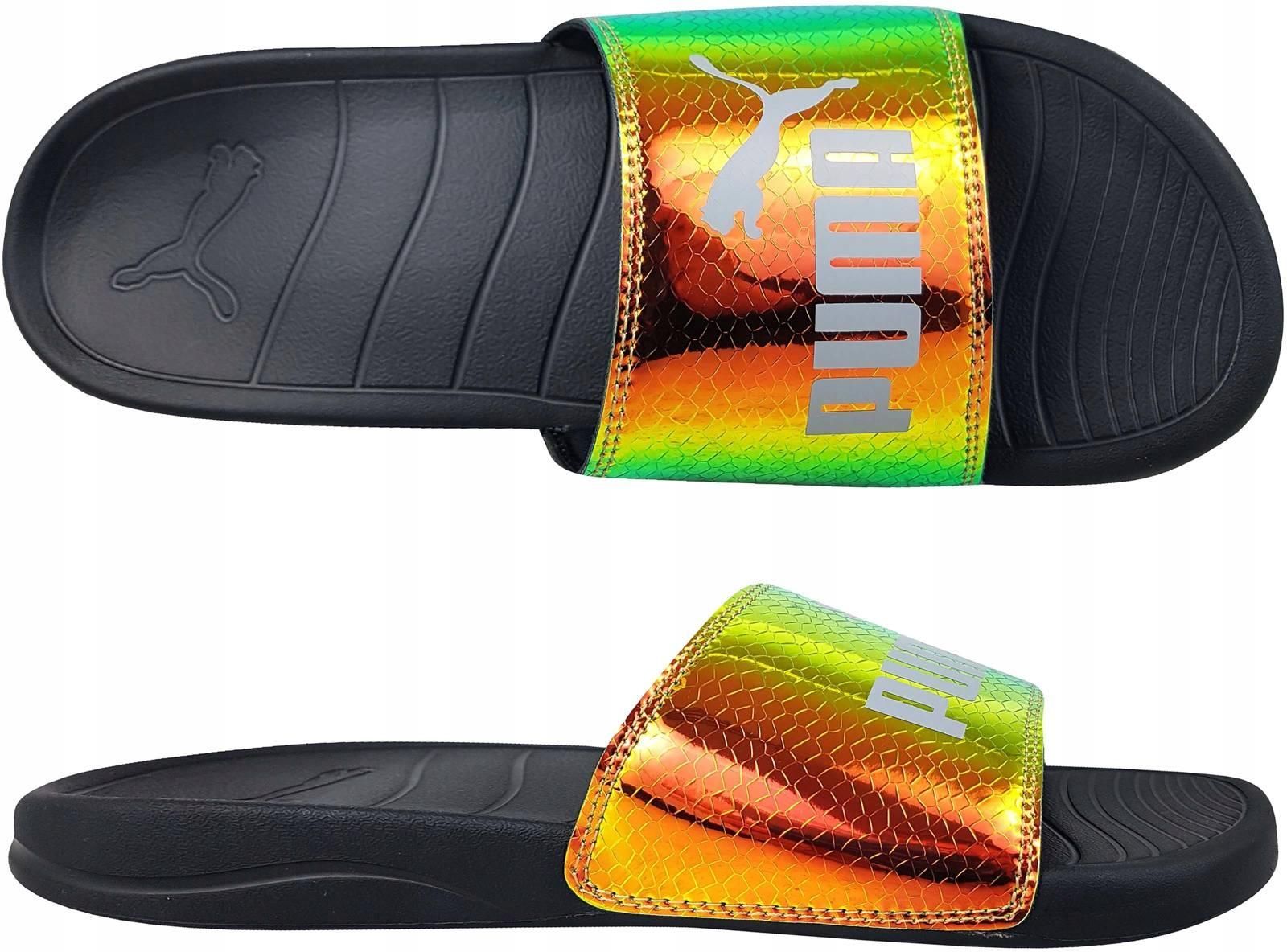 Puma Popcat 20 Damskie Klapki Złote Basen Hologram - Ceny i opinie ...