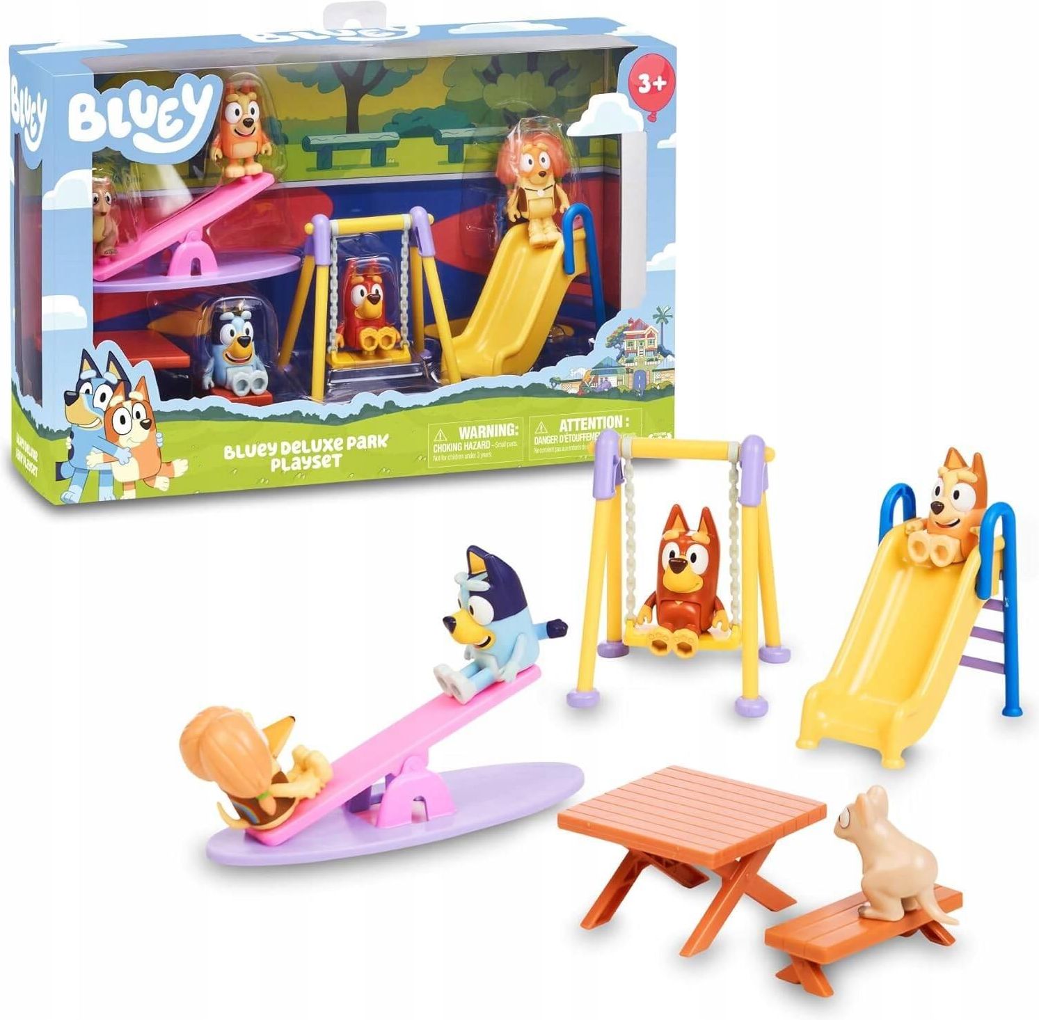 Moose Toys Bluey Bingo Pieski Zestaw Plac Zabaw Park Huśtawka ...
