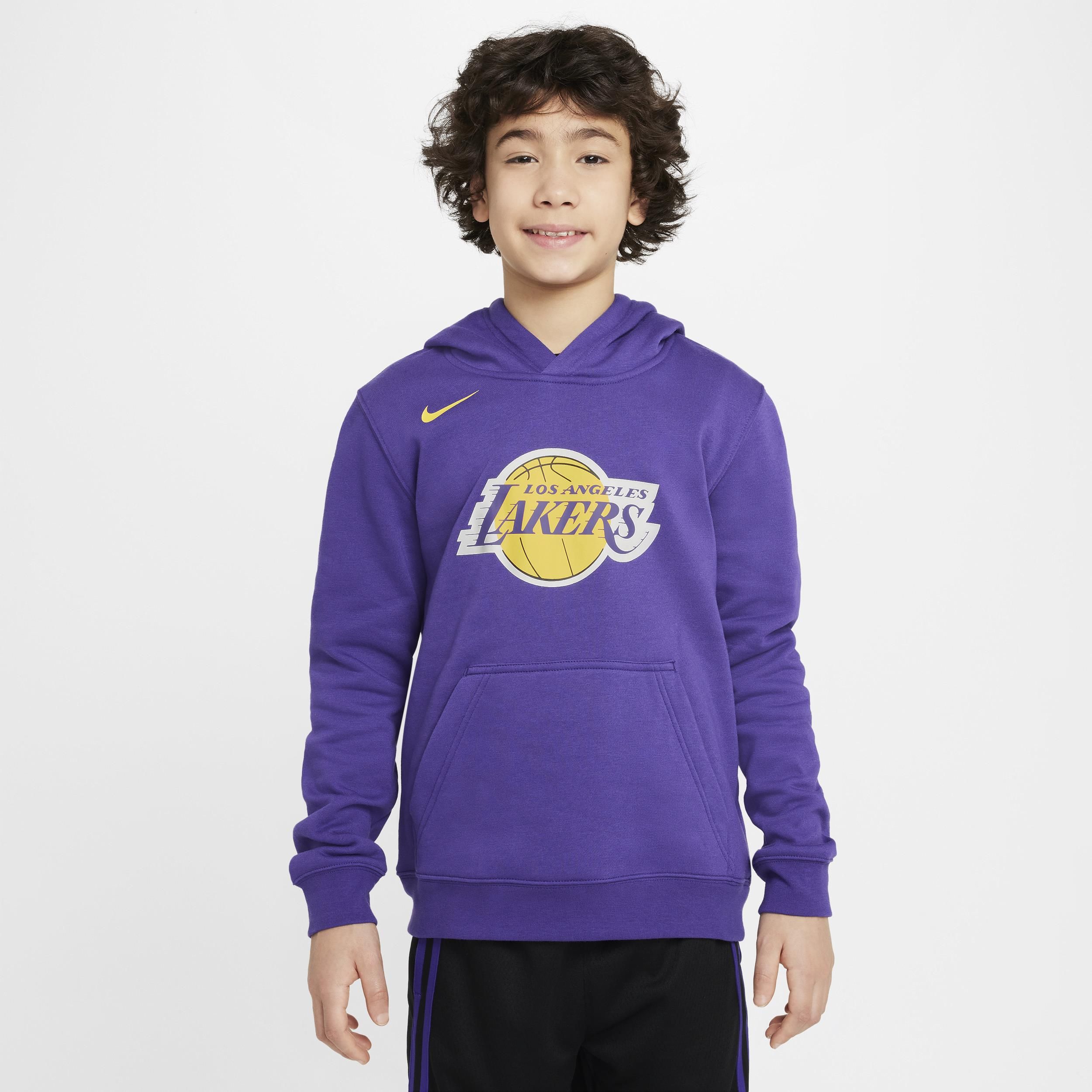 Dzianinowa bluza z kapturem dla dużych dzieci Nike NBA Los Angeles ...