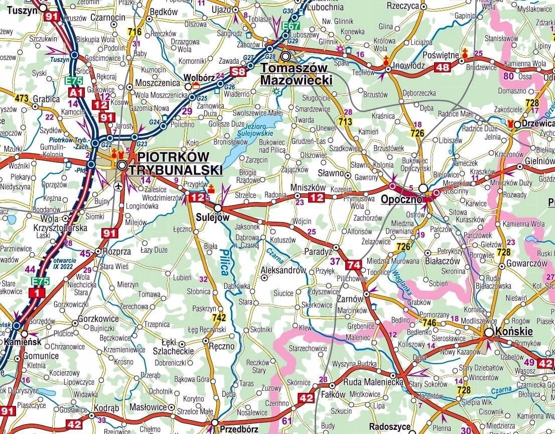 Polska mapa samochodowa laminowana Compass - Ceny i opinie - Ceneo.pl
