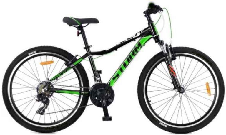 Rower 24 STORM RACER czarno-biało-zielony - Rowery Górskie Dziecięce ...
