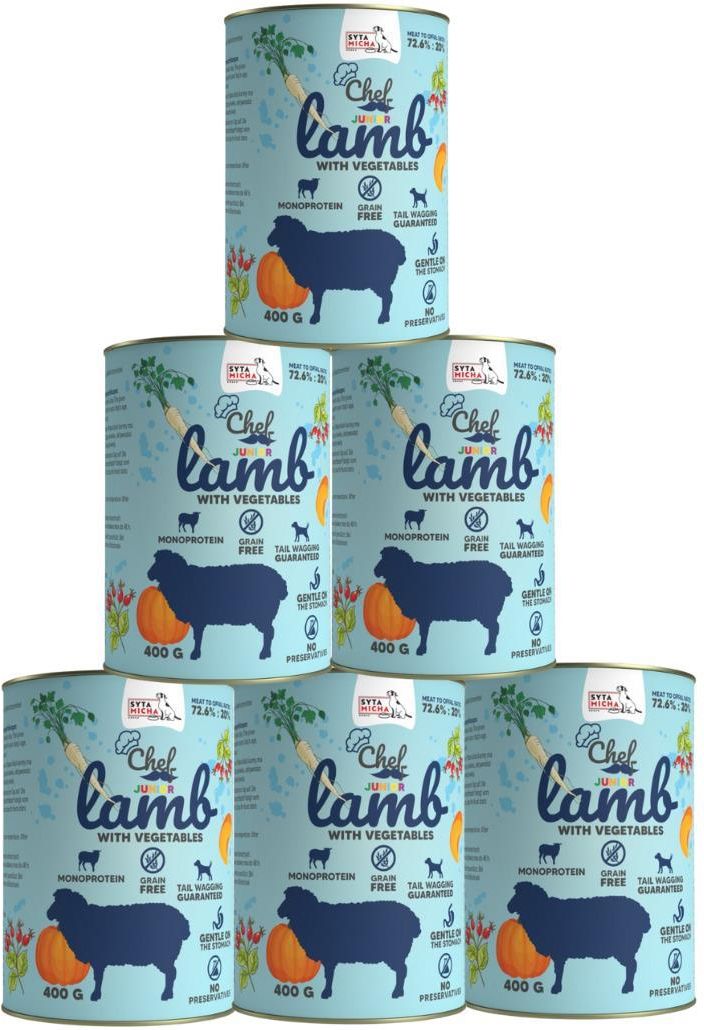 Karma Syta Micha Chef Junior Karma Mokra Dla Szczeniąt Jagnięcina Z ...