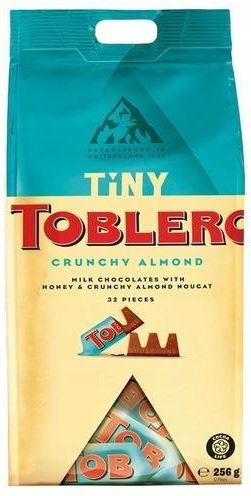 Toblerone Tiny Mini Mix Crunchy Almonds Czekoladki Migdałowe 256g 32szt ...