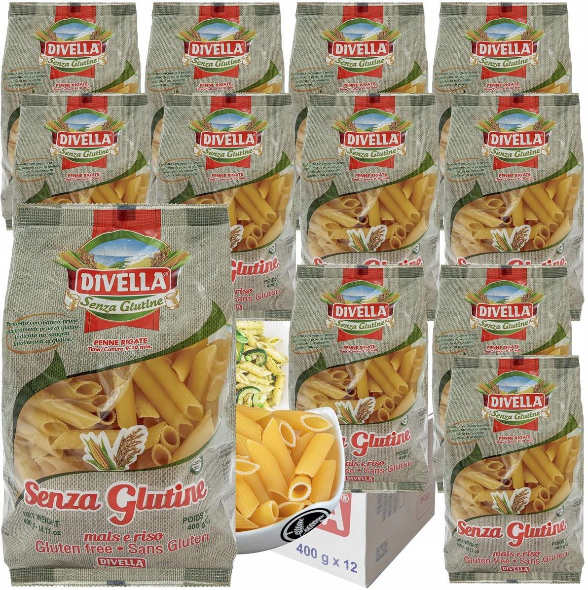 Divella Makaron Penne Rigate Bezglutenowe 12x400g Karton - Ceny i ...