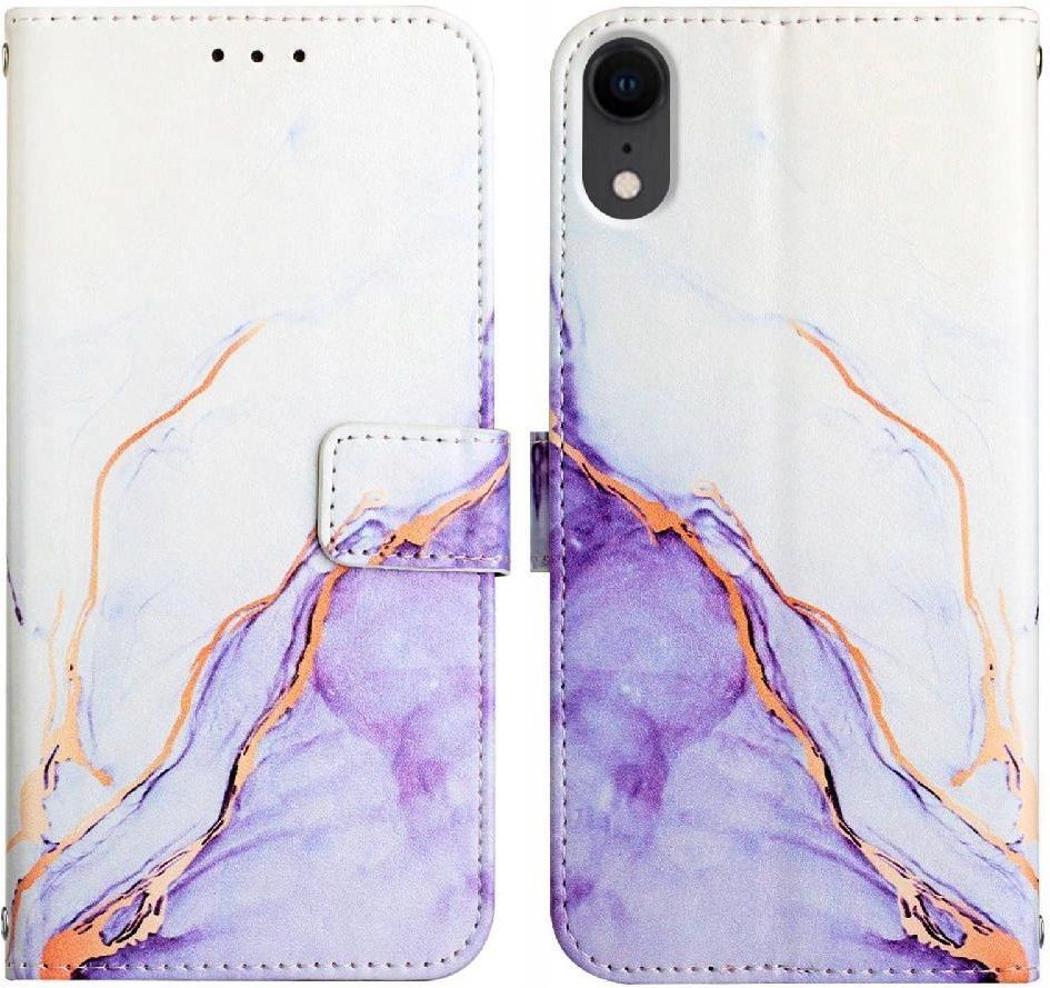 Etui Dla Iphone Xr Marble Pattern Kickstand Pu Leather Wallet - Etui na ...