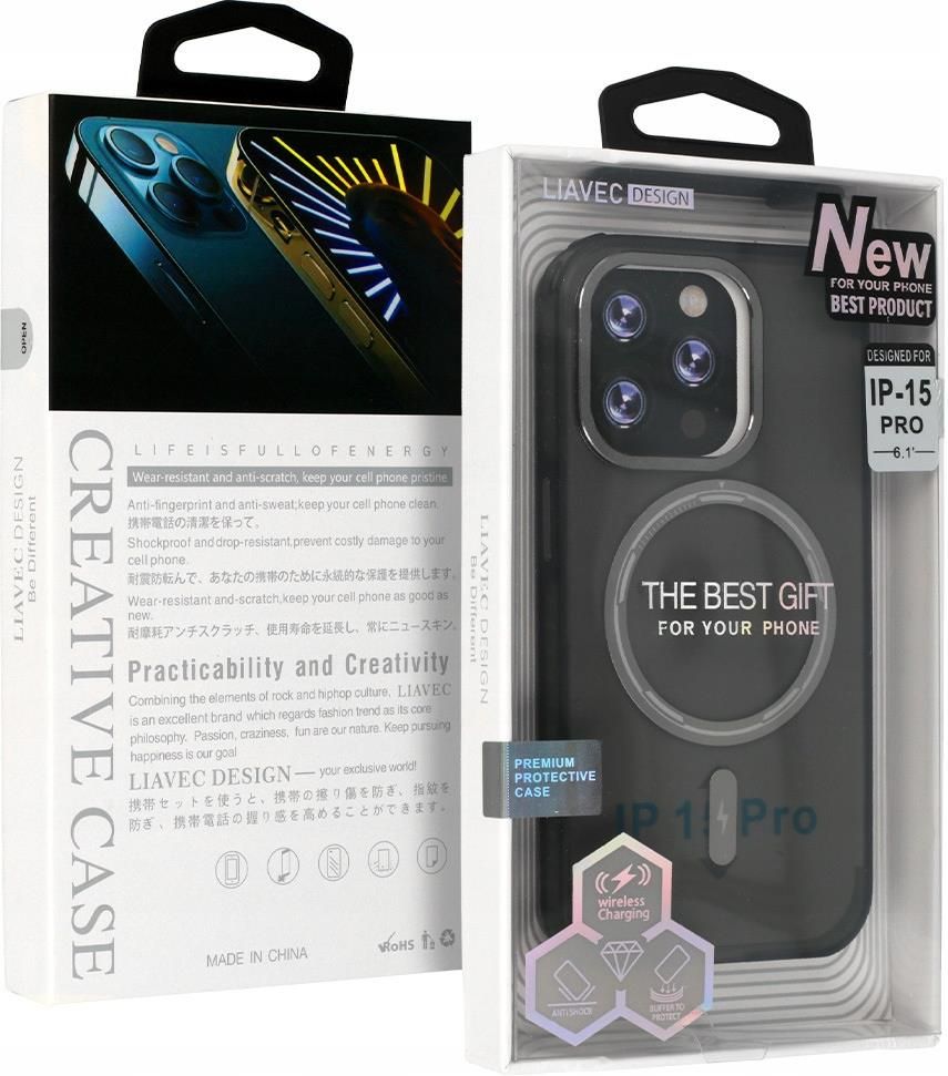 Toptel Liavec Smooth Feeling Magsafe Case Do Iphone 15 Pro Czarny ...
