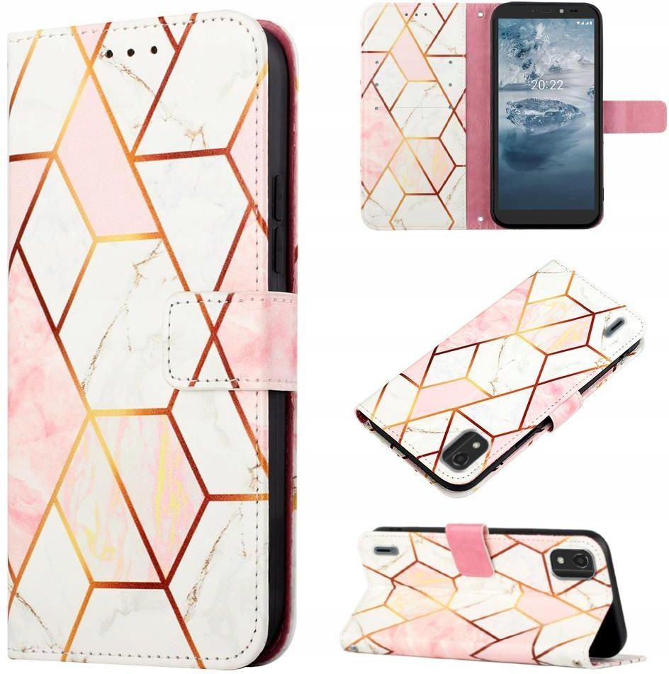 Etui Dla Nokia C2 2Nd Edition Pu Leather Wallet Kickstand Marble ...