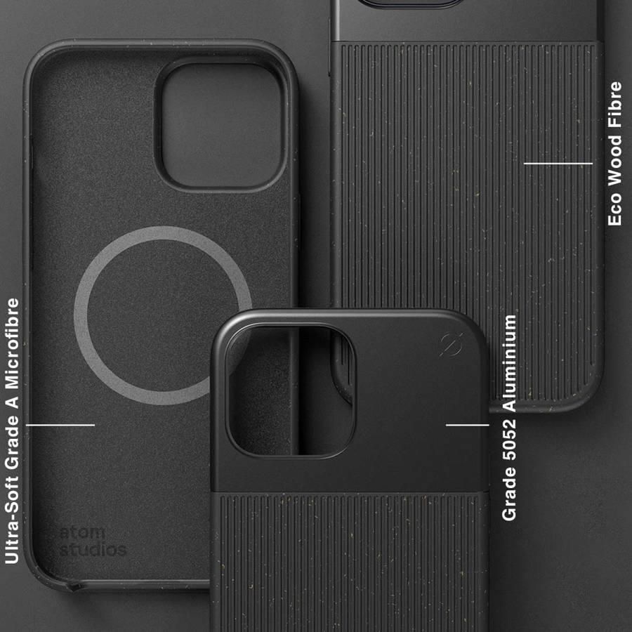 Atom Studios Etui Split Wood Fibre Magsafe Iphone 13 Pro Max Czarny ...