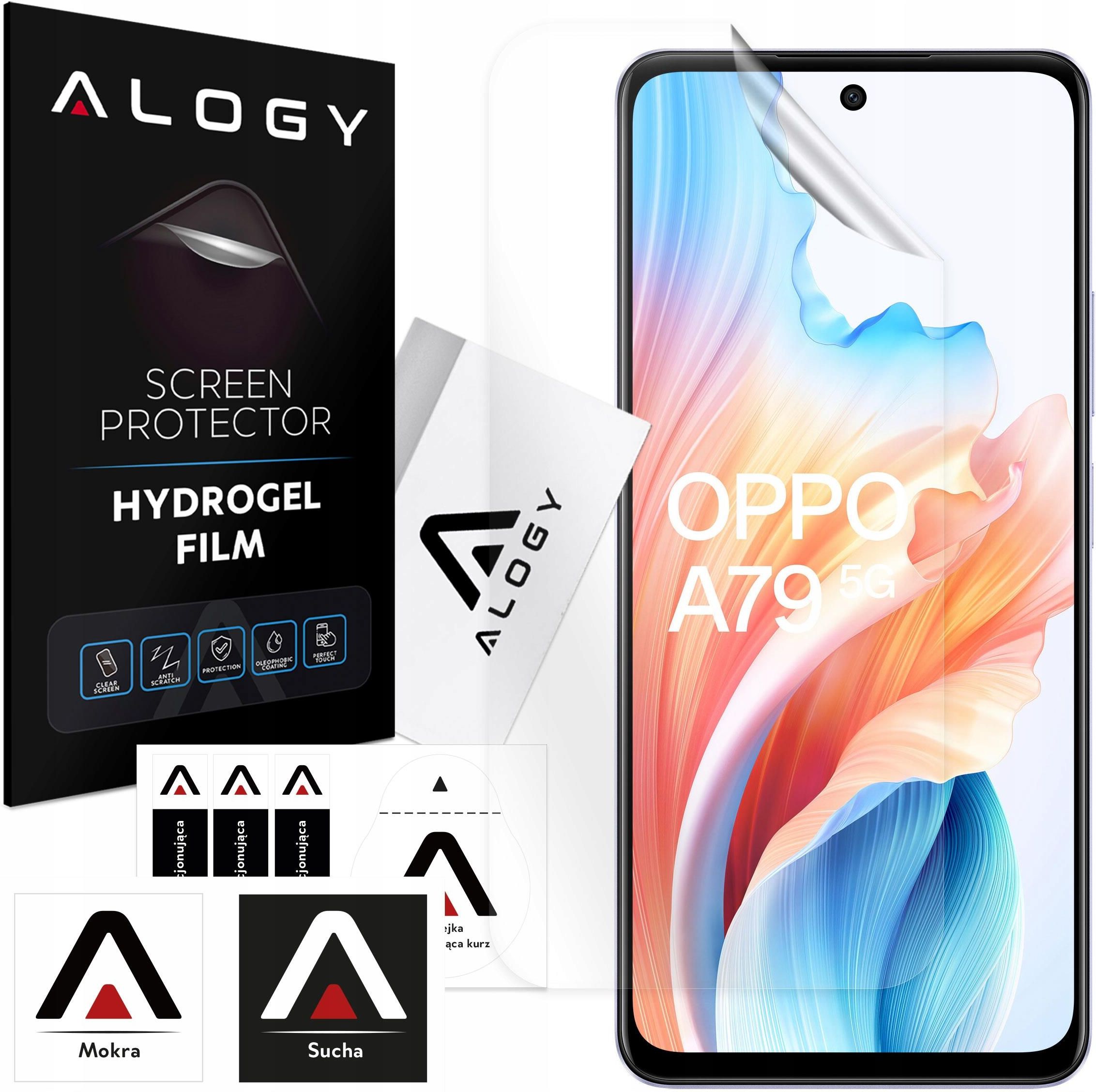 Alogy Folia Hydrożelowa Do Oppo A79 5G Ochronna Na Telefon Ekran Mocna ...