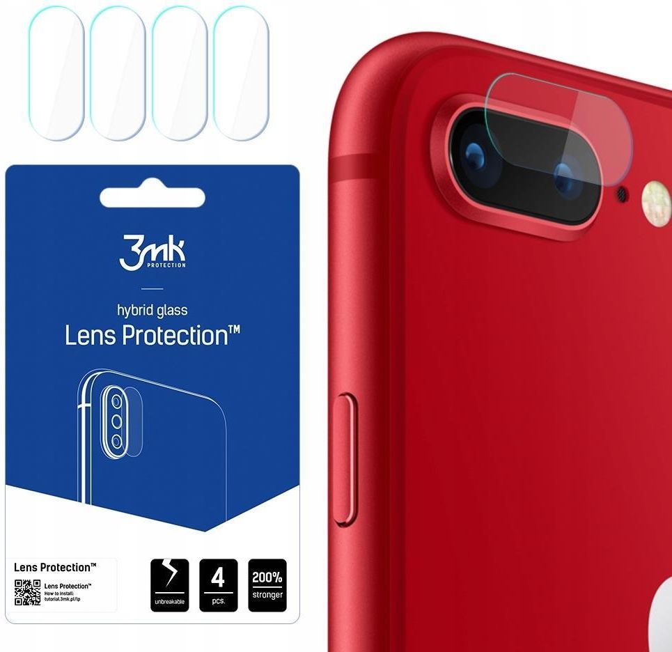 3Mk Hybrid Glass Flexible Lens Iphone 7 Plus 8 For Camera 4 Pcs ...