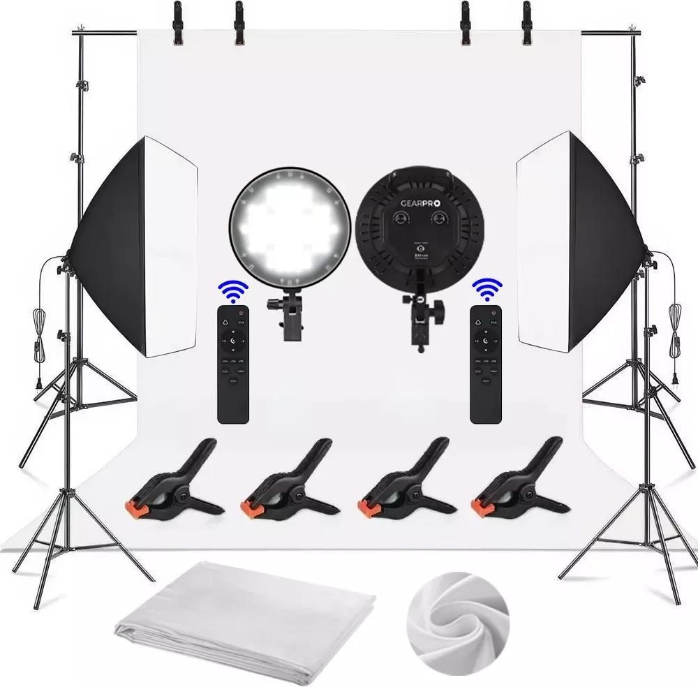 Zestaw Studyjny do Zdjęć Lampy Softbox LED Statyw Tła Klipsy - Ceny i ...
