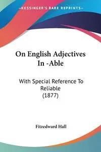 On English Adjectives In -Able - Literatura obcojęzyczna - Ceny i ...