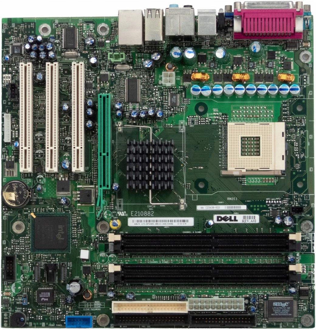 Podzespoły do laptopa Dell Socket 478 4x Ddr Agp Pci Dimension 4600 ...