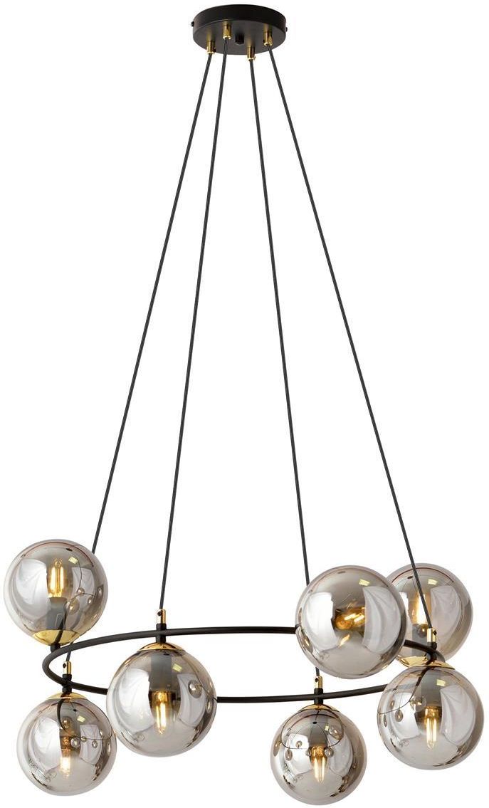 Emibig Lampa Sufitowa Wisząca Czarna Klosze Kule Design Azura 8 Grafit ...