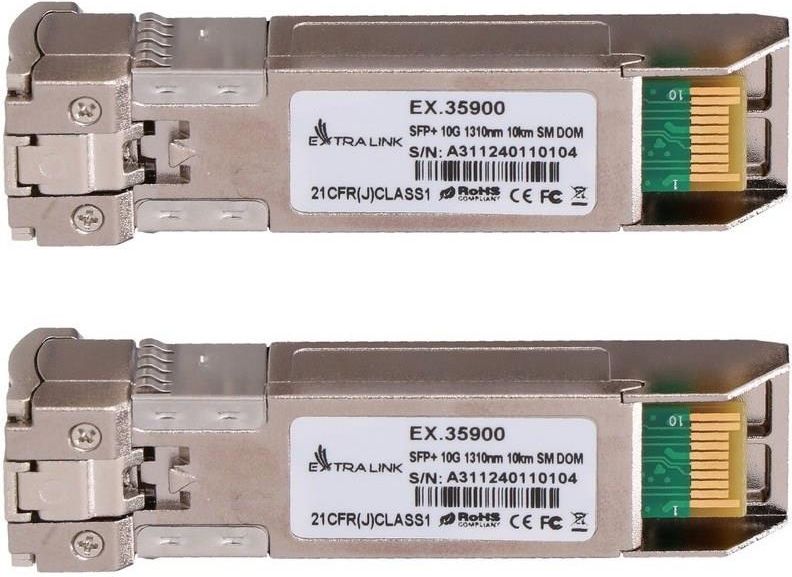 Extralink moduł SFP+ 10G 2 szt. 10km jednomodowy EX35900 - opinie i ...