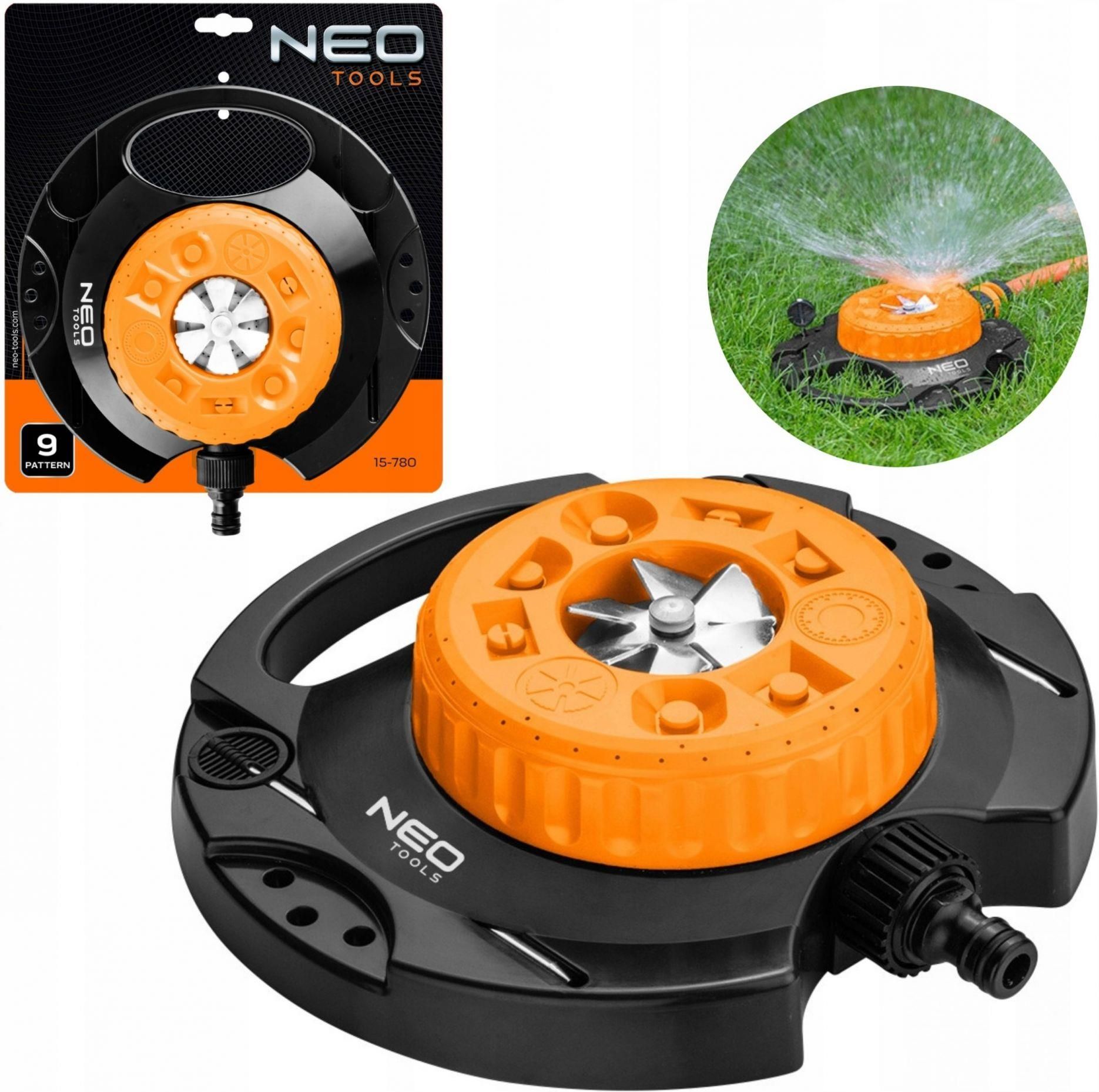 Topex Zraszacz Ogrodowy 9 Funkcyjny Ze Szpilkami Do Montażu 15-780 Neo ...