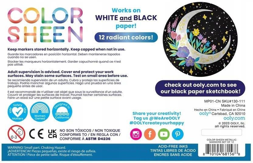 Ooly Flamastry Metaliczne Color Sheen Zestaw 12Szt. - Ceny i opinie ...