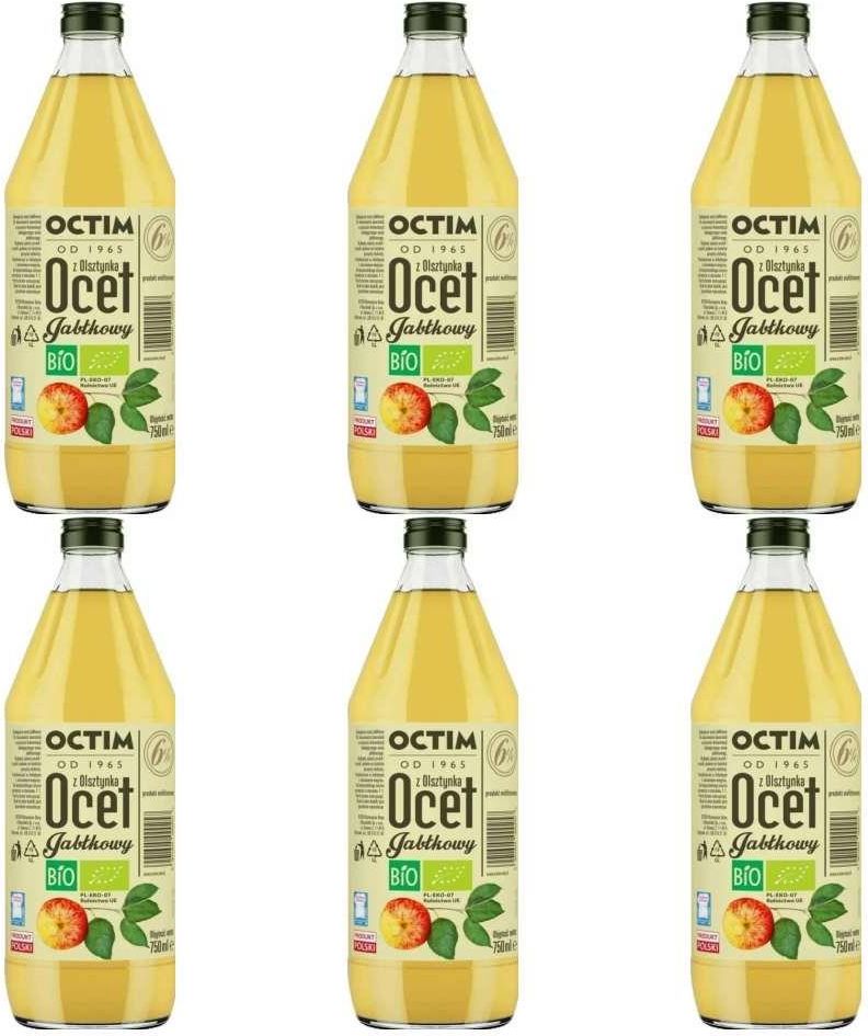 Octim Polski Ocet Jabłkowy 6% Niefiltrowany Niepasteryzowany Bio ...