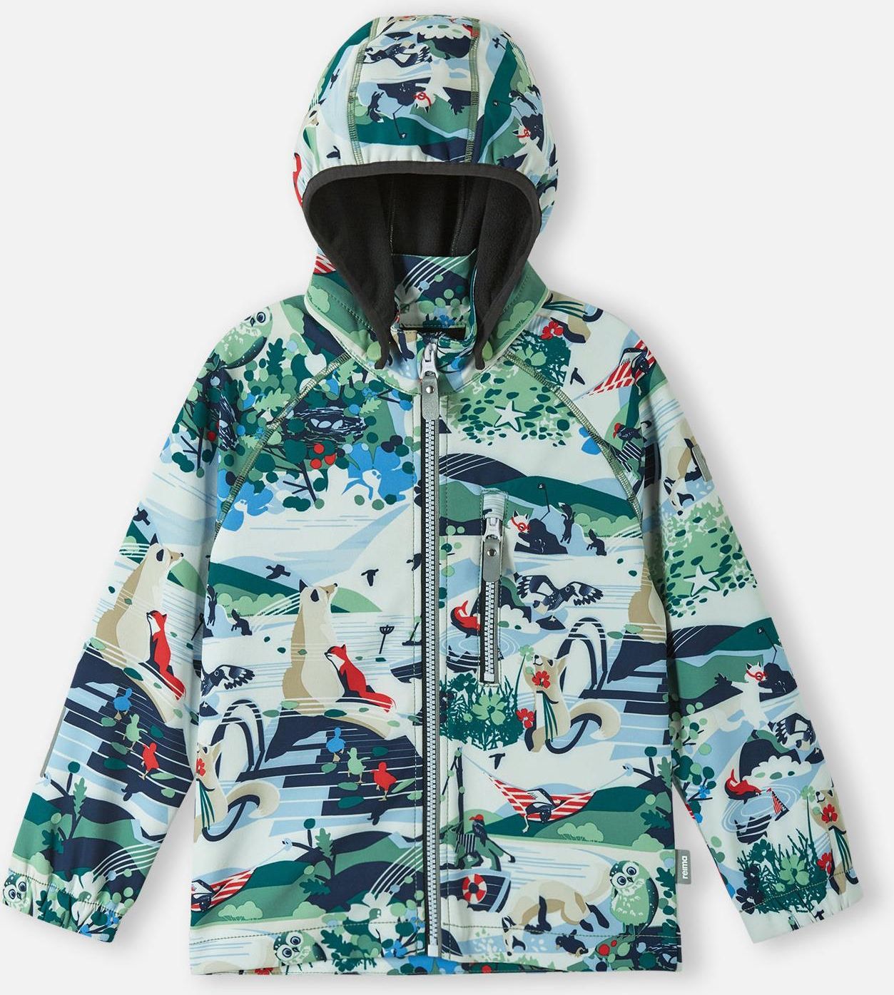 Kurtka dziecięca Reima Softshell jacket Vantti Green Clay wiatroodporna ...
