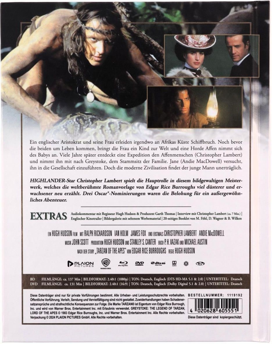 Film Blu-ray Greystoke: The Legend of Tarzan, Lord of the Apes ...