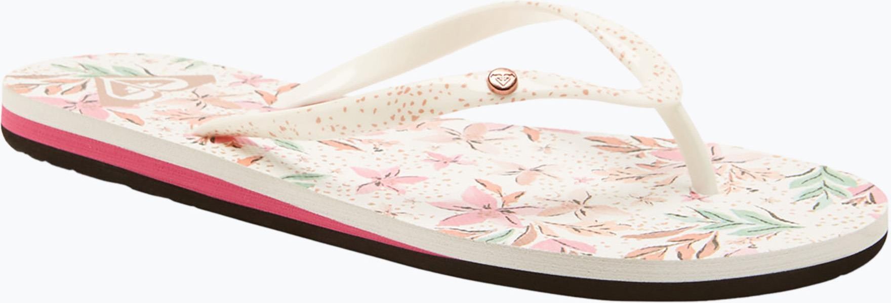 Japonki damskie ROXY Portofino III white/crazy pink print , WYSYŁKA W 24H , 30 DNI NA ZWROT ...