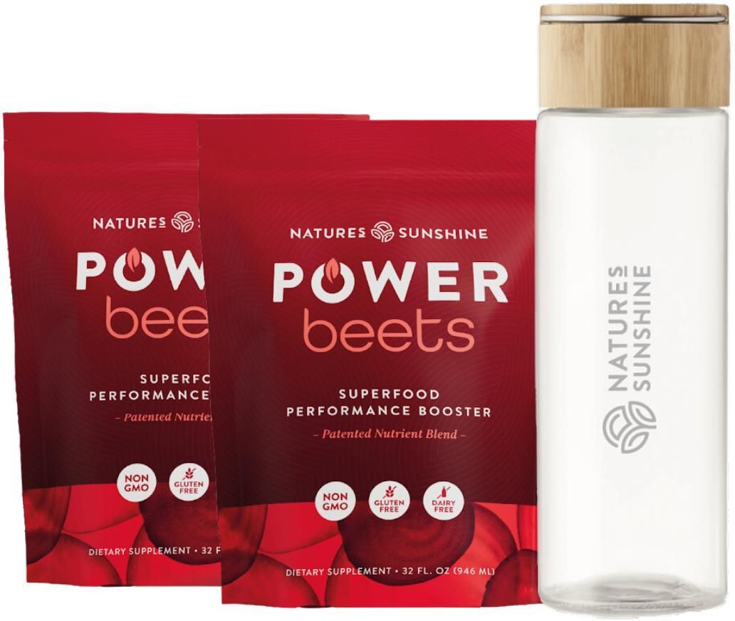 Power Beets x 2 szt. + Szklana Butelka GRATIS - Moc Sproszkowanych ...