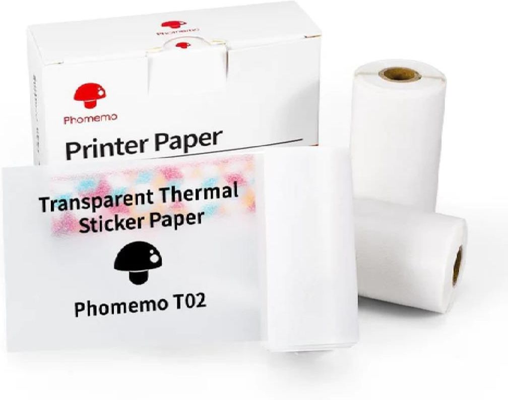 Aimo Taśma Termiczna Foliowa Przeźroczysta Phomemo 50Mmx3,5M 3 Rolki Do ...