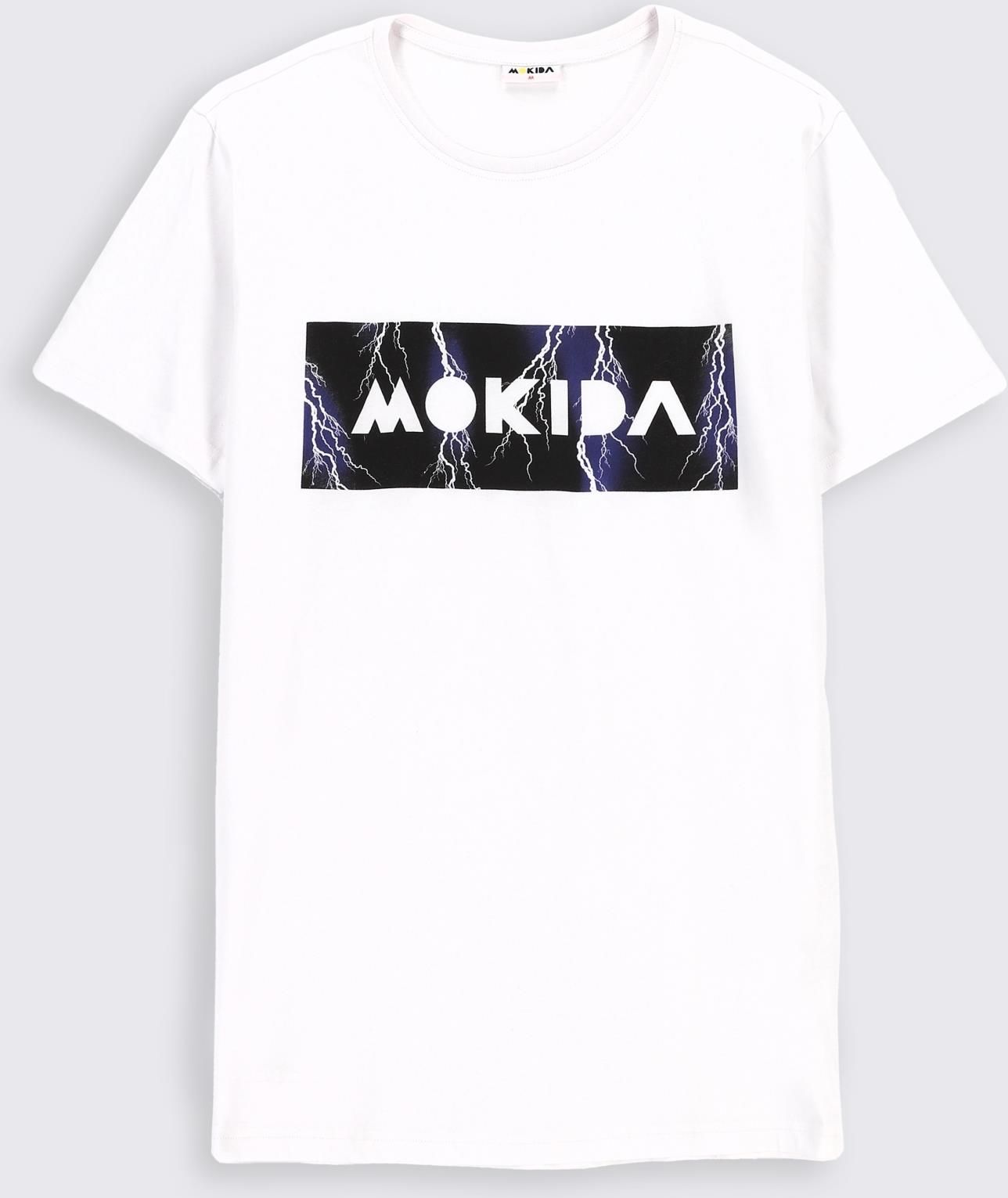 Chłopięcy T-shirt krótki rękaw biały S Mokida - Ceny i opinie - Ceneo.pl