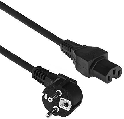 Intronics 230V connection cable schuko male (angled) - C15 black230V ...