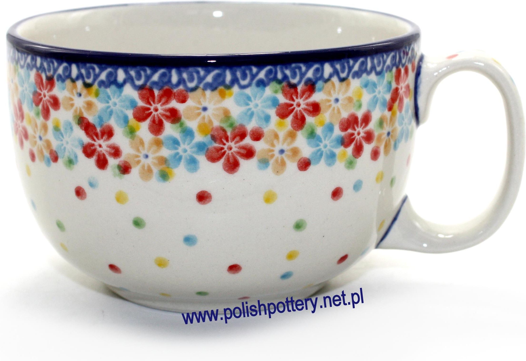 Ceramika Artystyczna Bolesławiec Filiżanka Duża 0,35L Dek. 2321X 5 ...