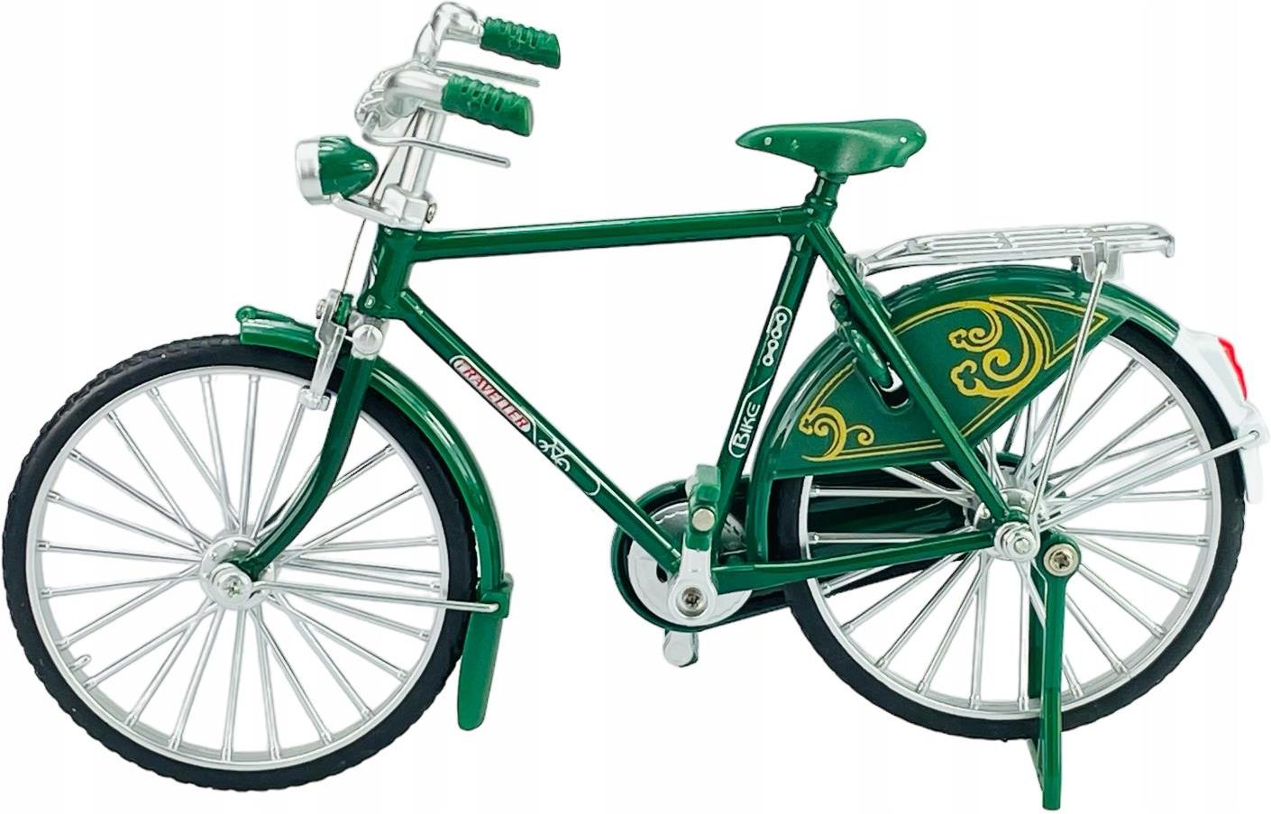 Dromader Rower Retro Męski Zielono-Złoty 1:10 Vintage Metalowy 17Cm ...