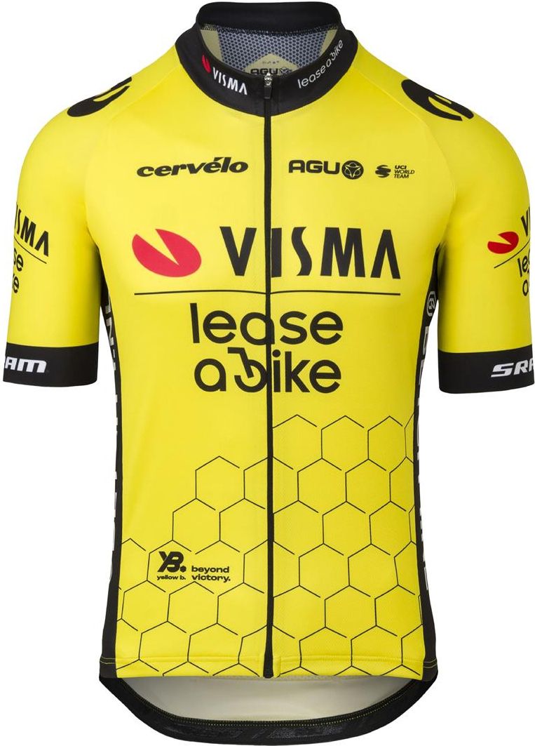 Koszulka Kolarska Agu Replica Visma Żółty-Czarny - Ceny i opinie - Ceneo.pl